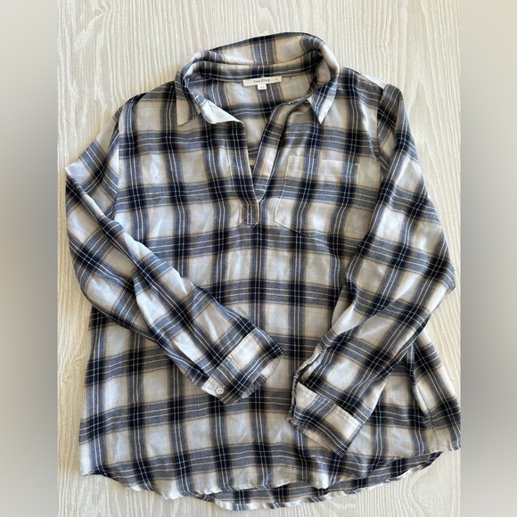 fun 2 fun | Tops | Lightweight Flannel Popover Size L | Poshmark